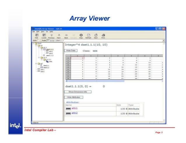 Intel Array Visualizer