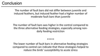 The development of fault bars in feed restrcited broiler breeders ...
