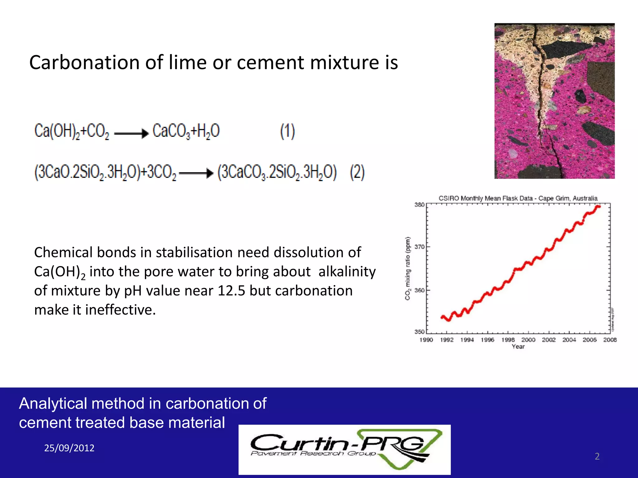 CARBONATION OF CEMENT TREATED BASE MATERIAL | PDF