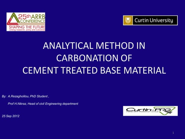 CARBONATION OF CEMENT TREATED BASE MATERIAL | PDF | Chemistry | Science