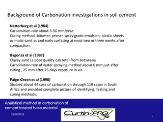 CARBONATION OF CEMENT TREATED BASE MATERIAL | PDF