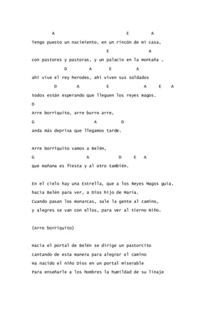 Arre borriquito letra y acordes | DOCX