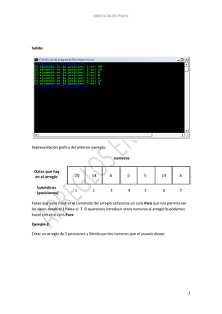 Arreglos en pseint Tutorial Basico | PDF