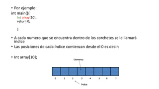 Arreglos unidimensionales | PPT