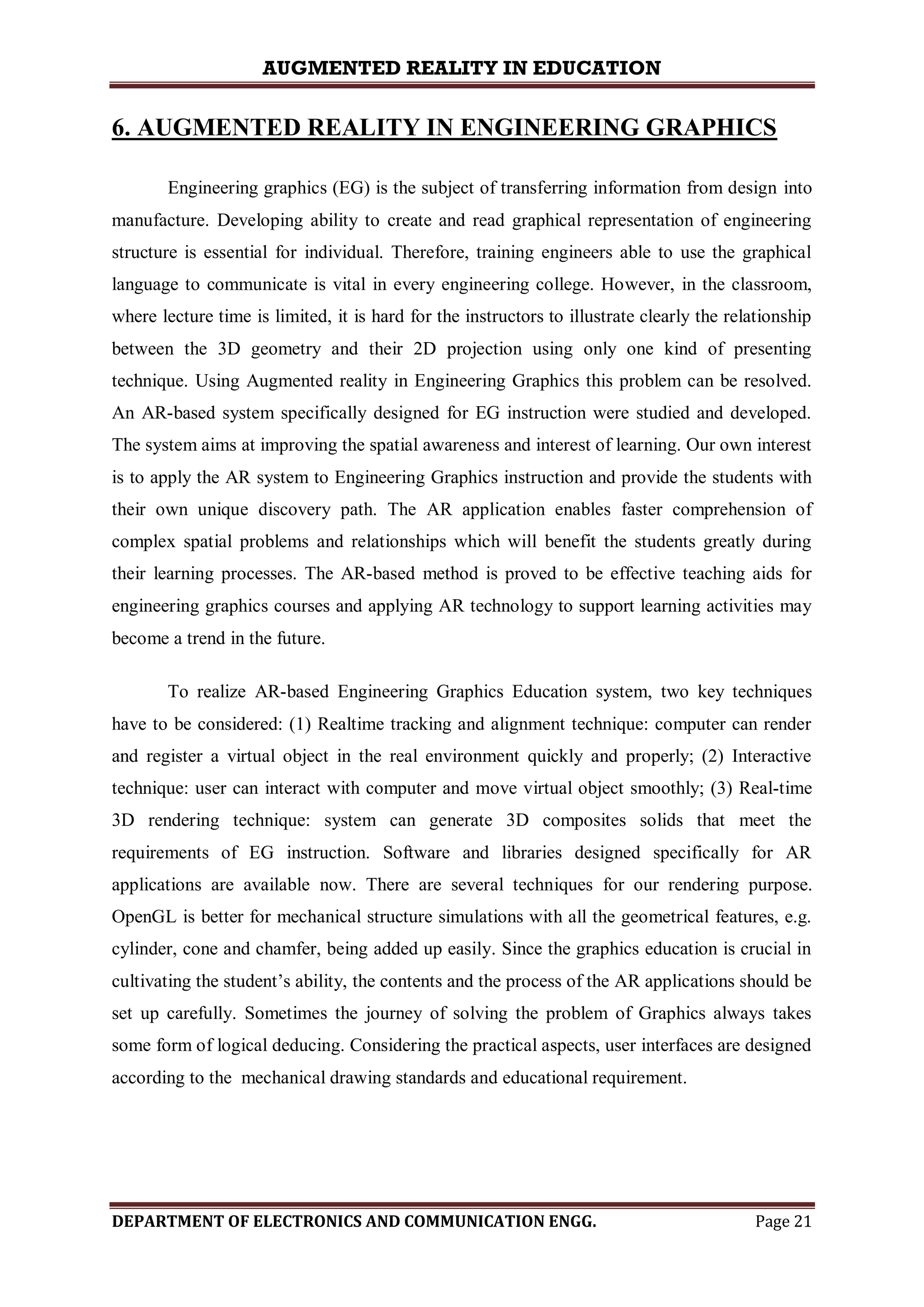 Augmented Reality In Education | PDF