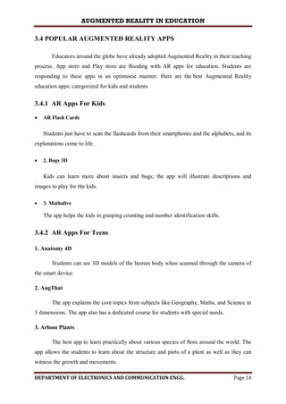 Augmented Reality In Education | PDF
