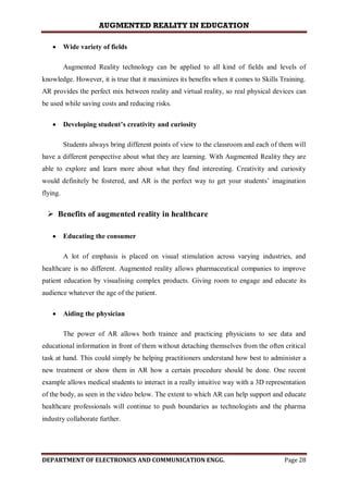 Augmented Reality In Education | PDF