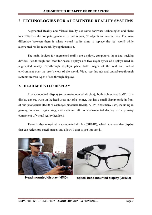 Augmented Reality In Education | PDF | Augmented Reality | Technology ...