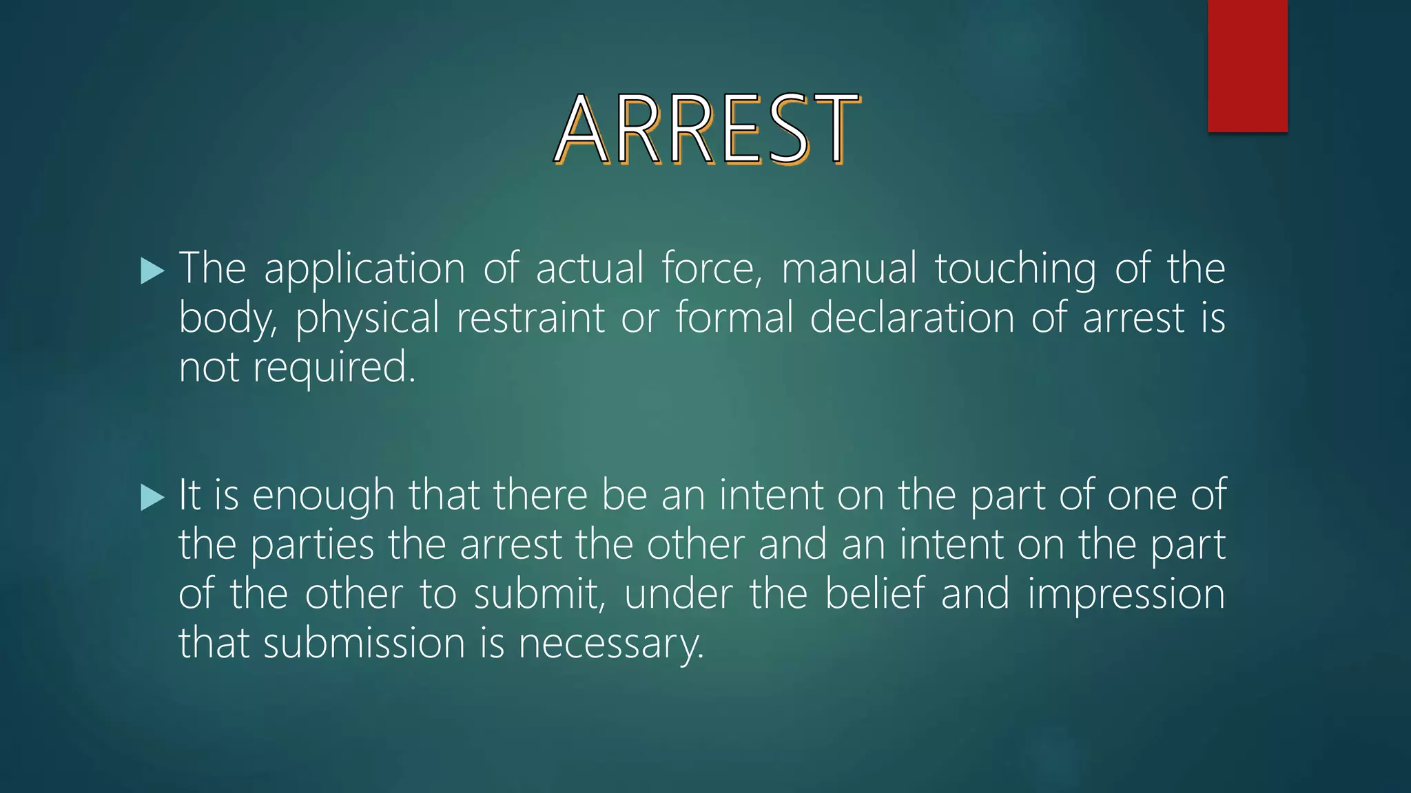Arrest | PPTX