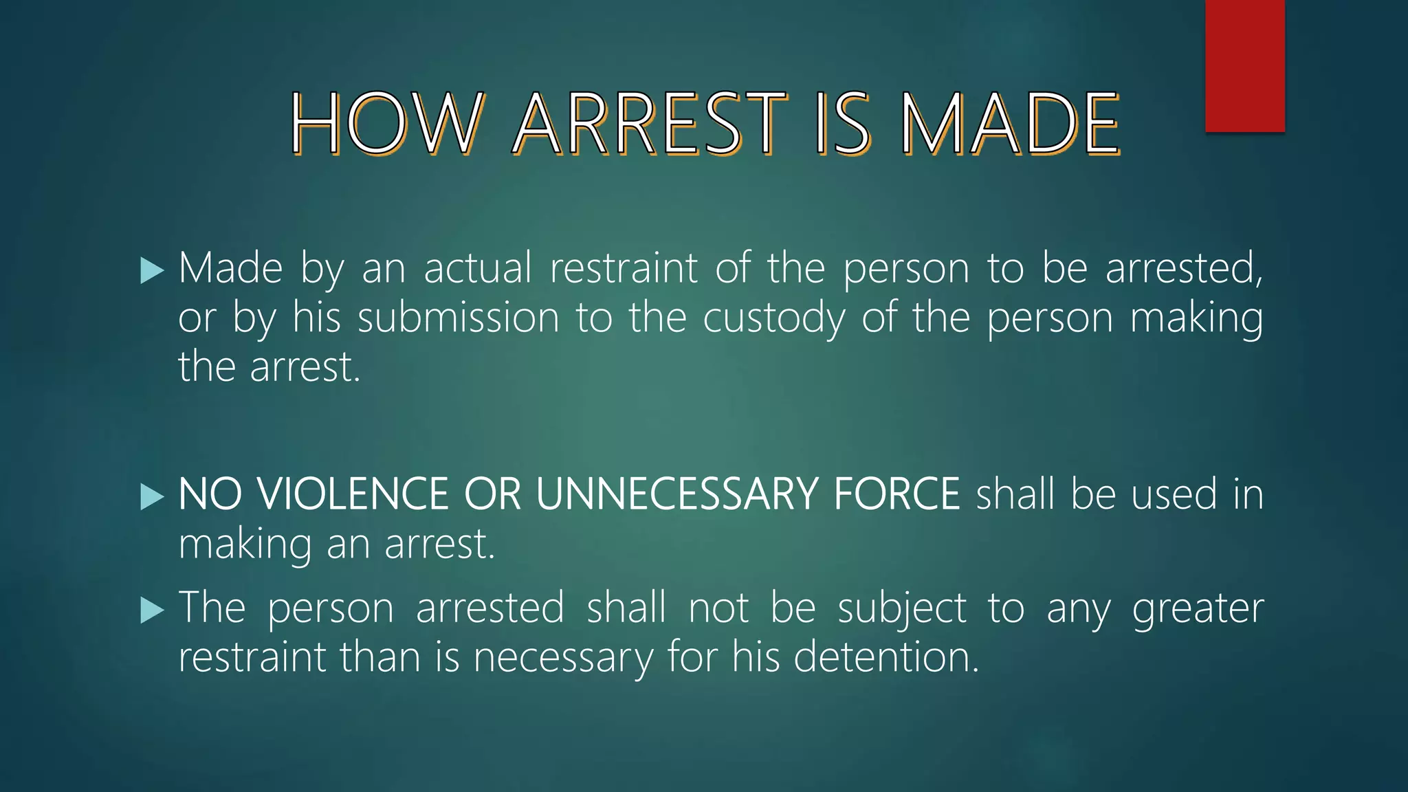 Arrest | PPTX