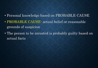 Presentation regarding Arrest Search and Seizure.pptx