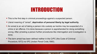 ARREST_UNDER_CRPC.pptxhjjknvvnbcdukkbvvbbbr | PPT