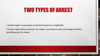 ARREST_UNDER_CRPC.pptxhjjknvvnbcdukkbvvbbbr | PPT