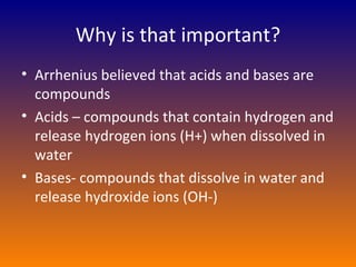 Arrhenius definition | PPT | Chemistry | Science
