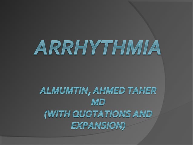 Arrhythmia | PPT