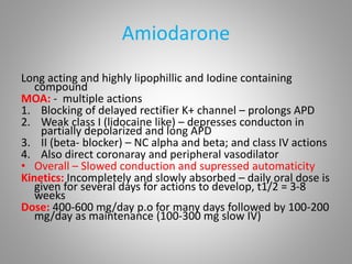Antiarrhythmic drugs - drdhriti | PPTX