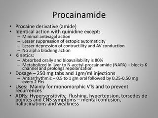 Antiarrhythmic drugs - drdhriti | PPT