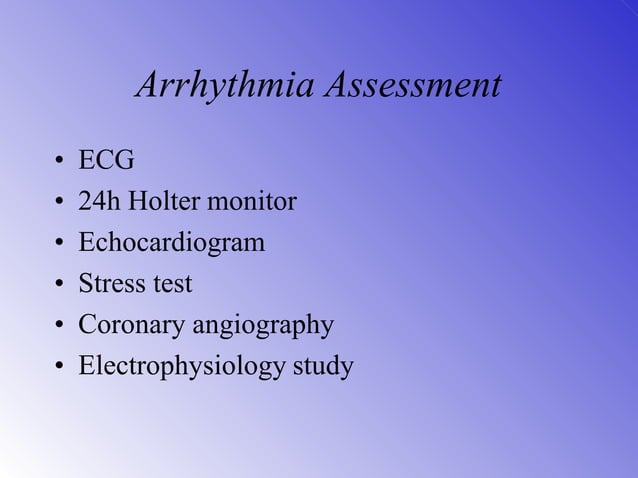 Arrhythmia diagnosis and management | PPT