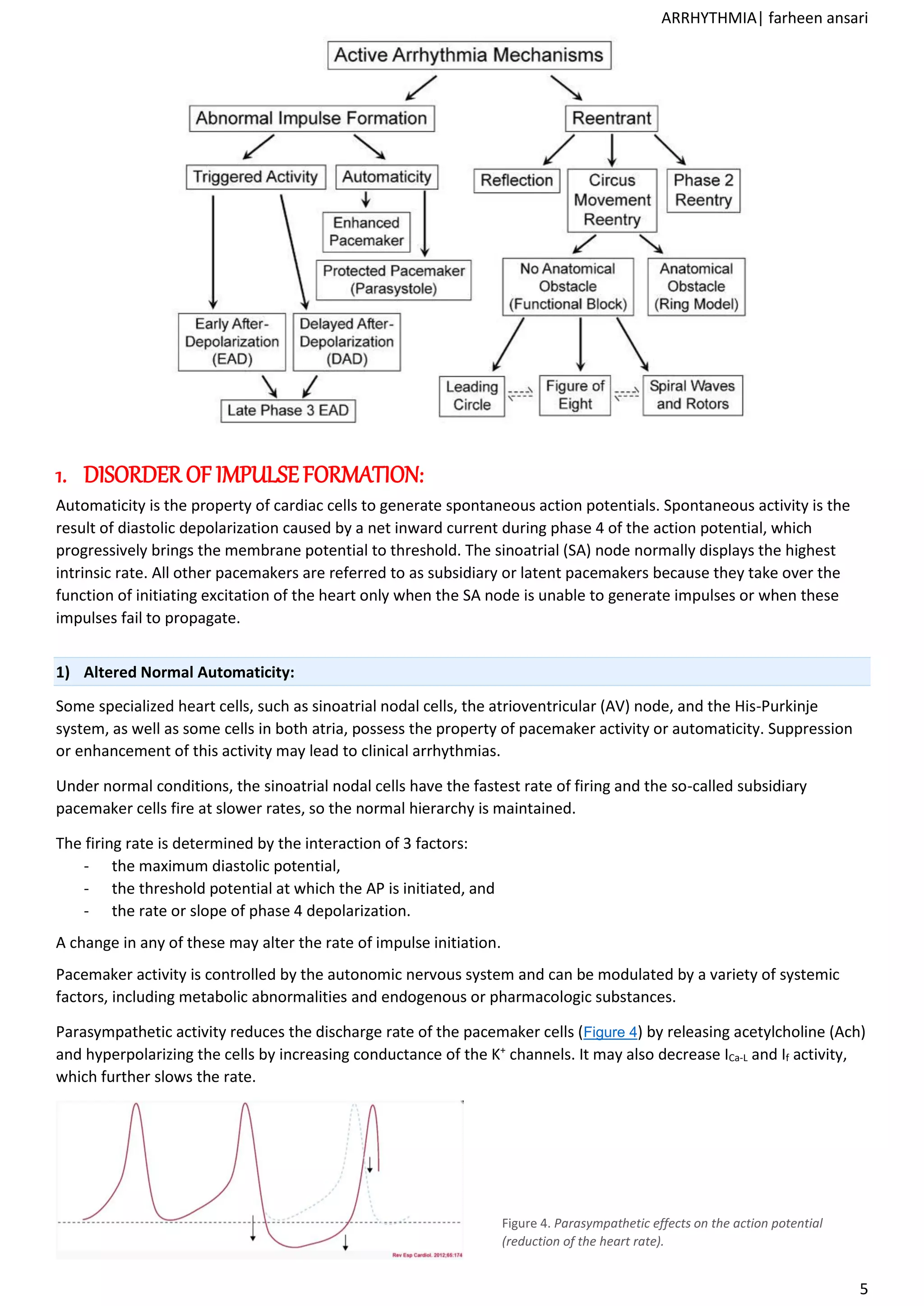 Arrhythmia: Mechanism, Classification, ECG features | PDF