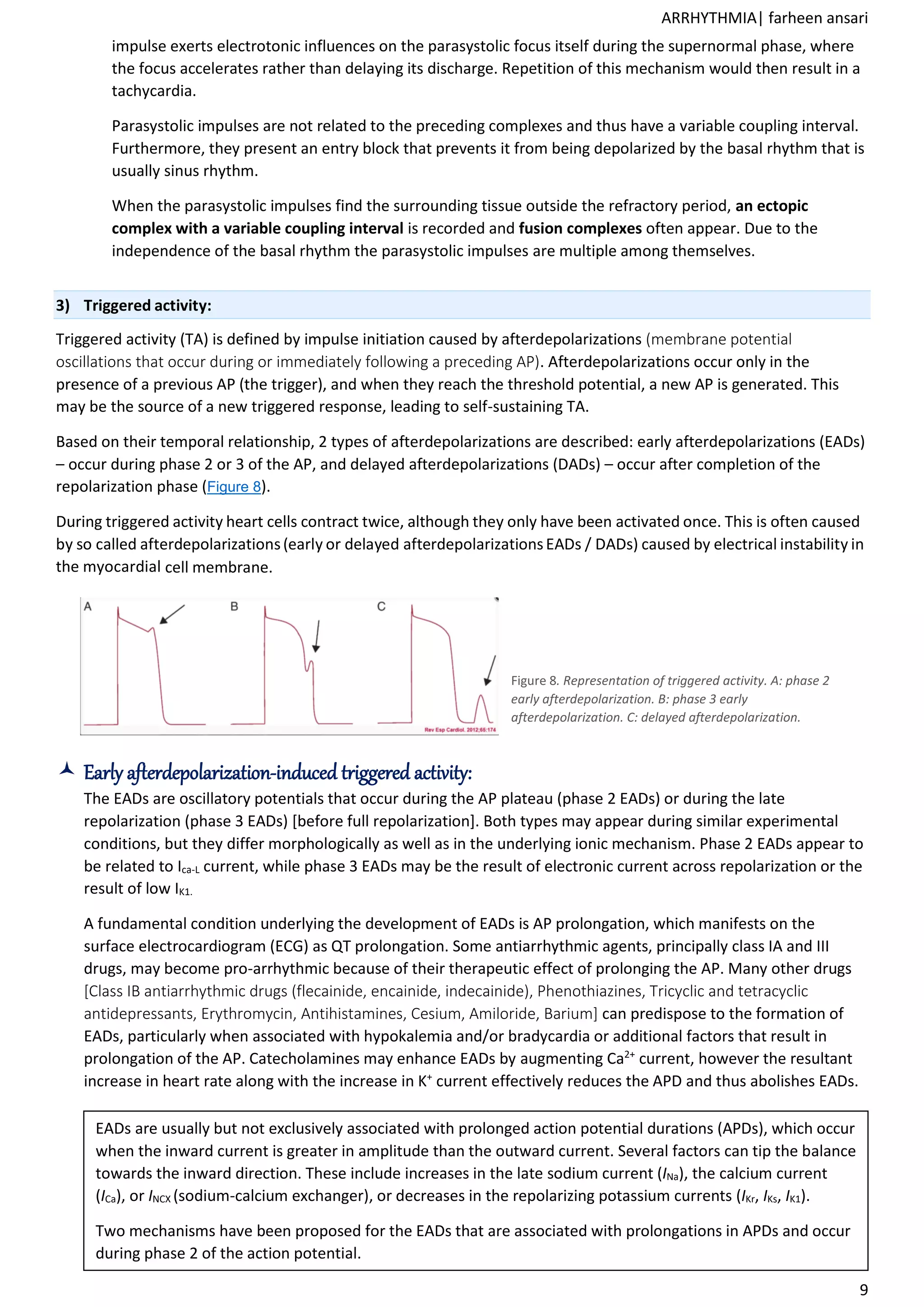 Arrhythmia: Mechanism, Classification, ECG features | PDF | Heart and ...