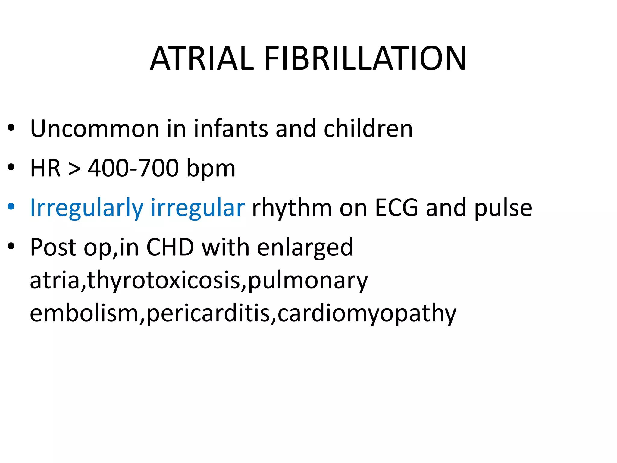 Arrhythmias in children | PPTX