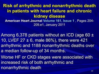 Arrhythmias in chronic kidney disease samir rafla | PPT