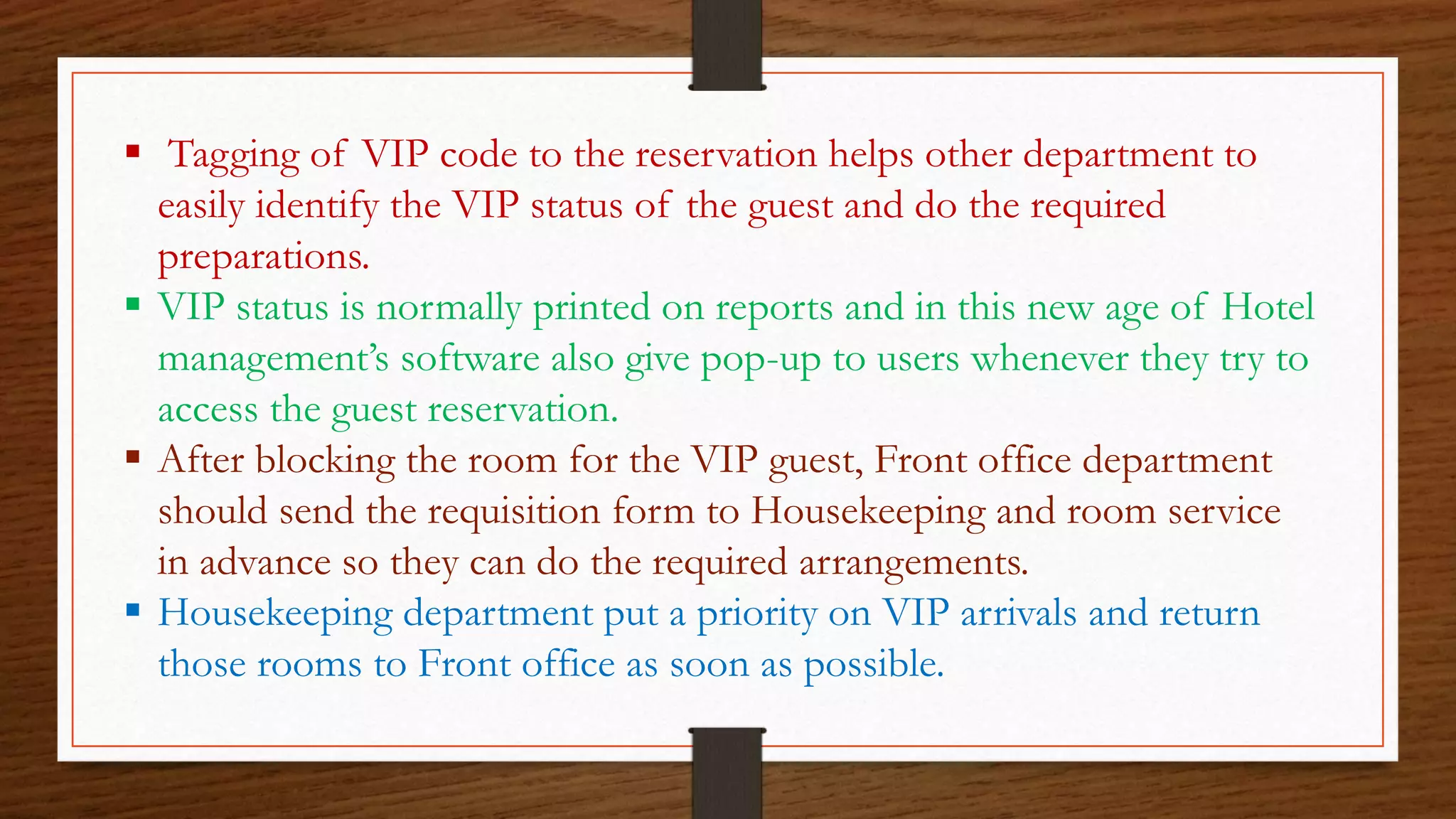 Arrival & pre - arrival front office | PPTX