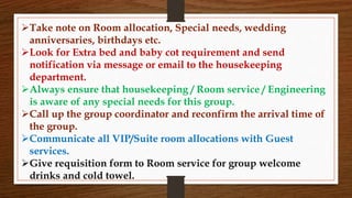 Arrival & pre - arrival front office | PPTX