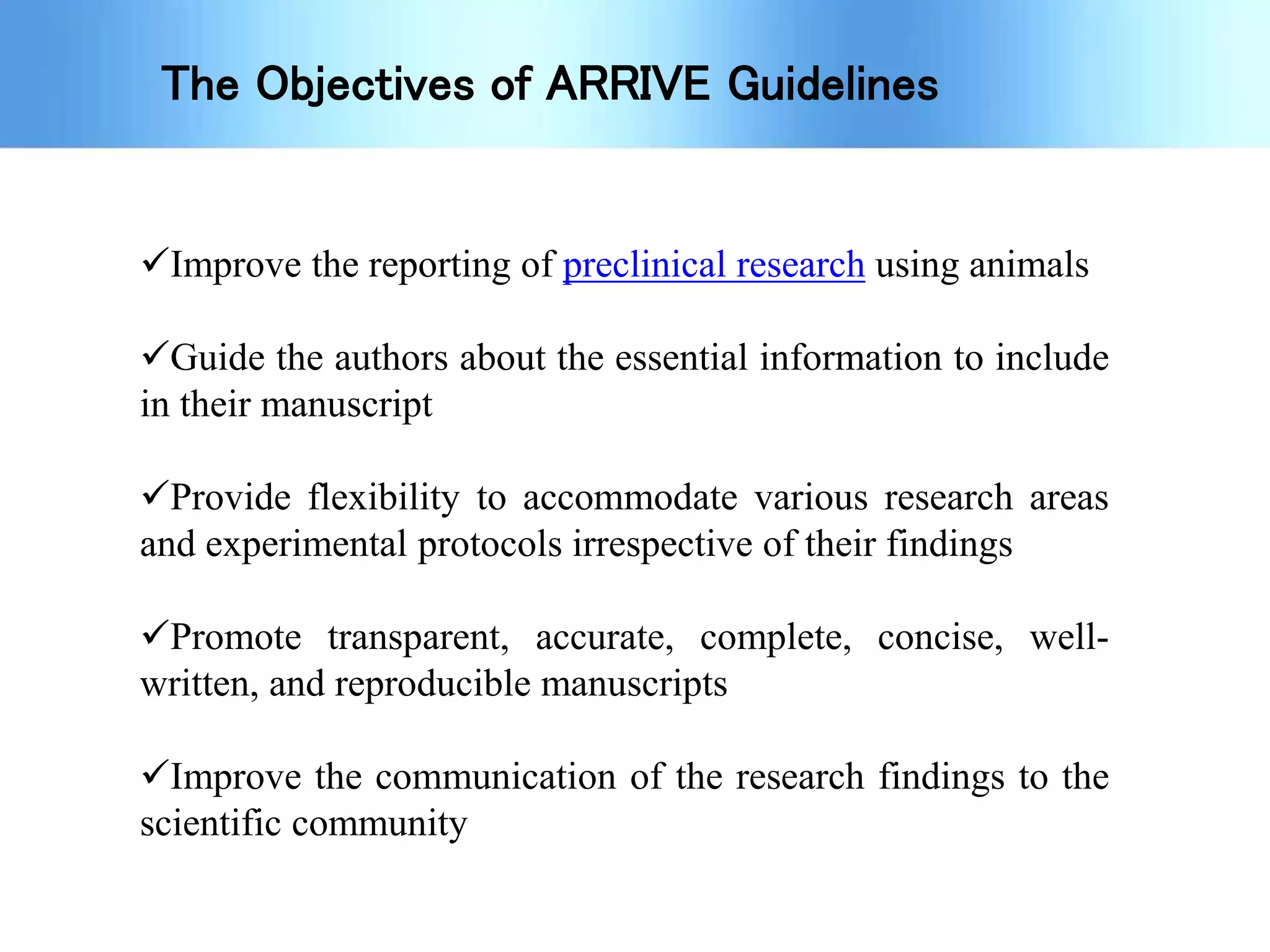 ARRIVE Guidelines | PPTX