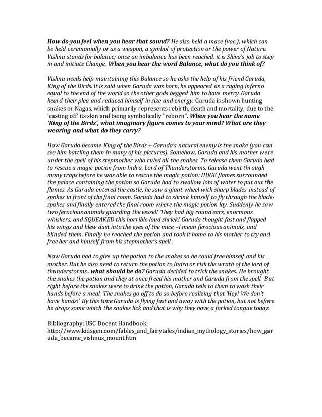 Object Fact Sheet - Garuda | DOCX