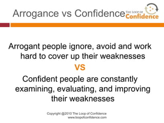 Arrogance Vs Confidence