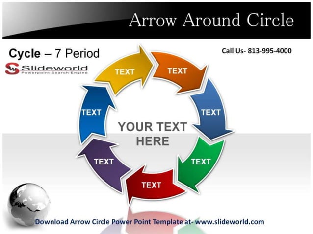 Arrow circle powerpoint template | PPTX