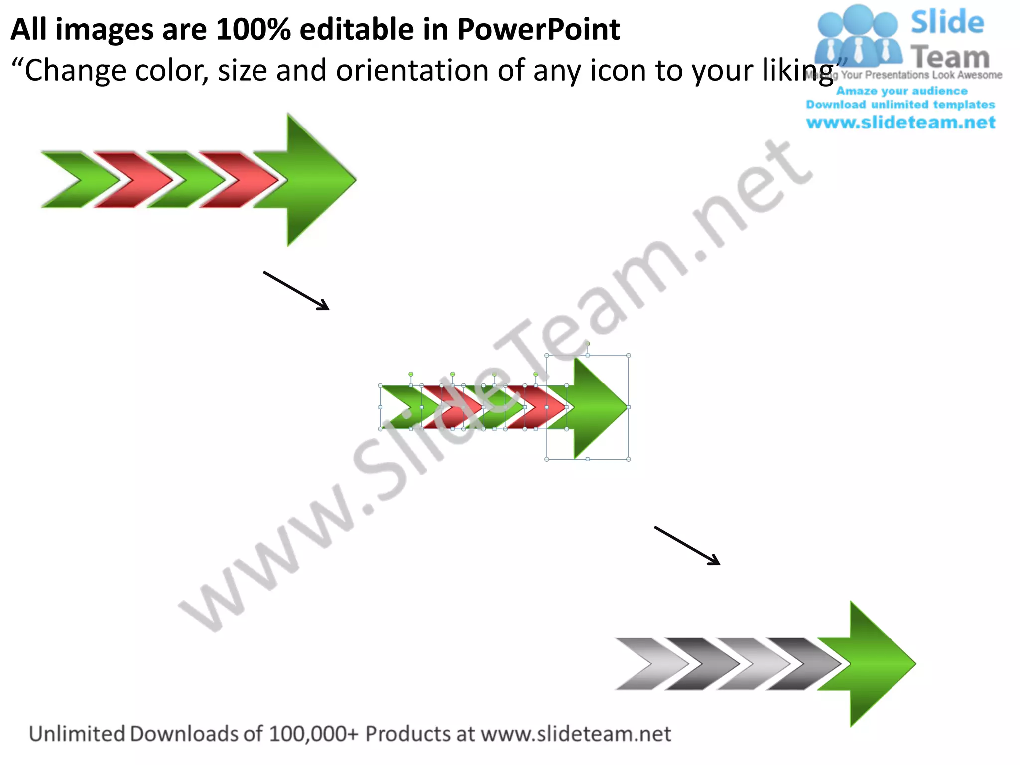 Arrow diagram describing process details 4 stages free flowchart ...