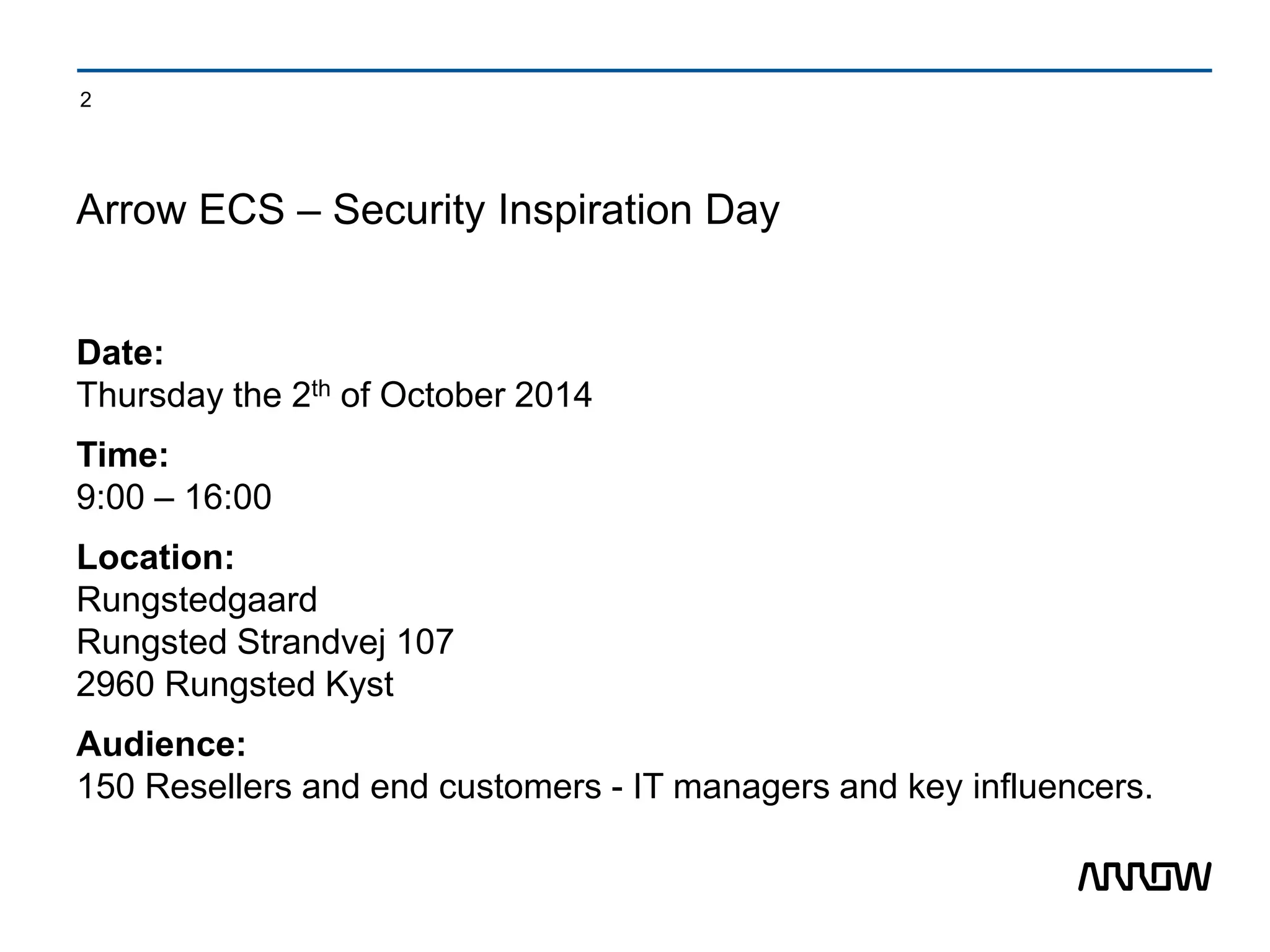 Arrow ECS Security Inspiration Day 2014 | PPT