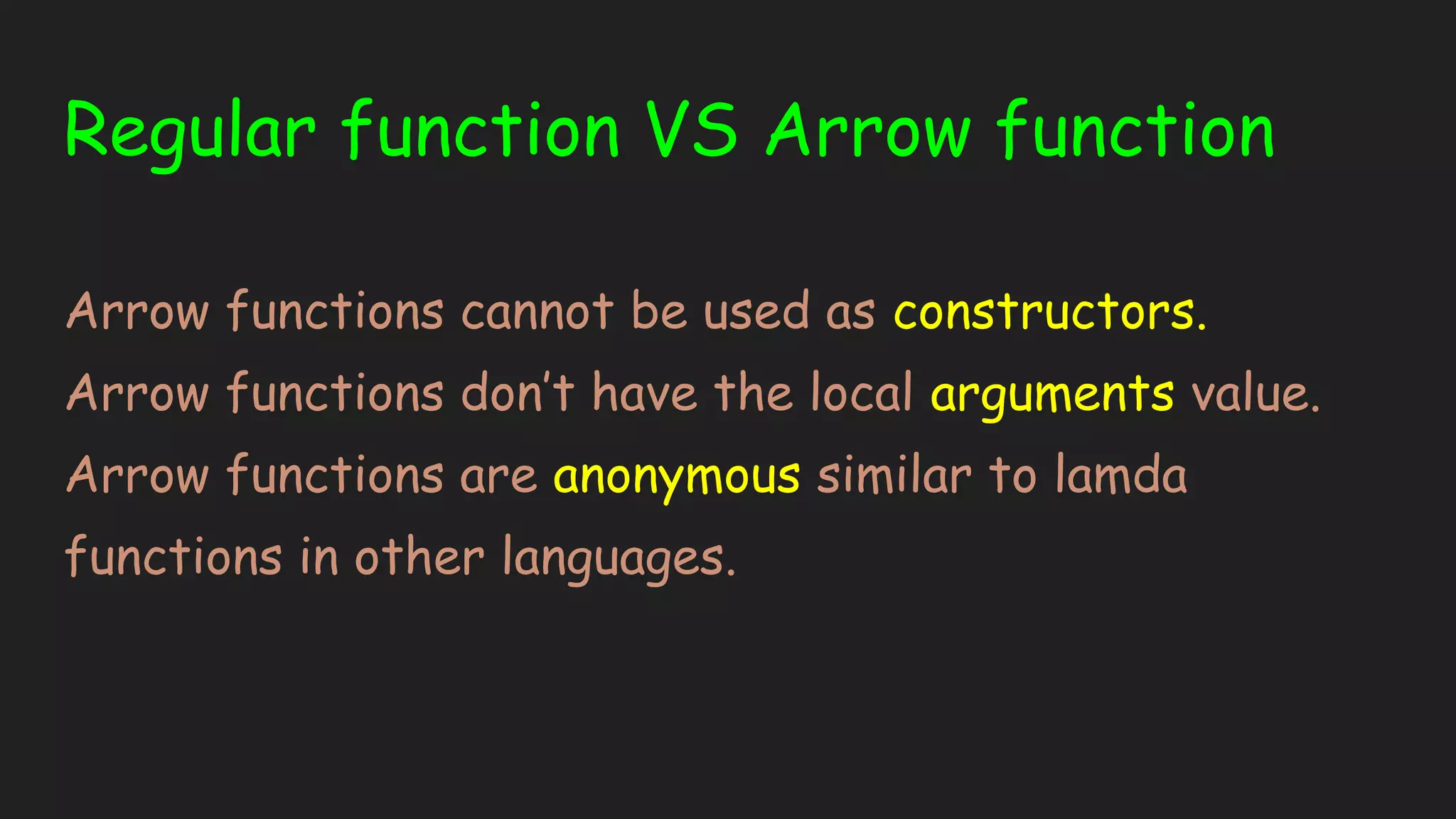 Javascript Arrow Function Ppt