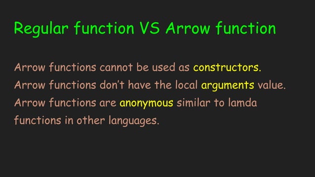 Javascript Arrow function | PDF | Programming Languages | Computing