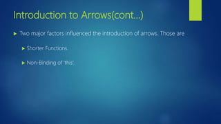 1. Arrow Functions | JavaScript | ES6 | PPT