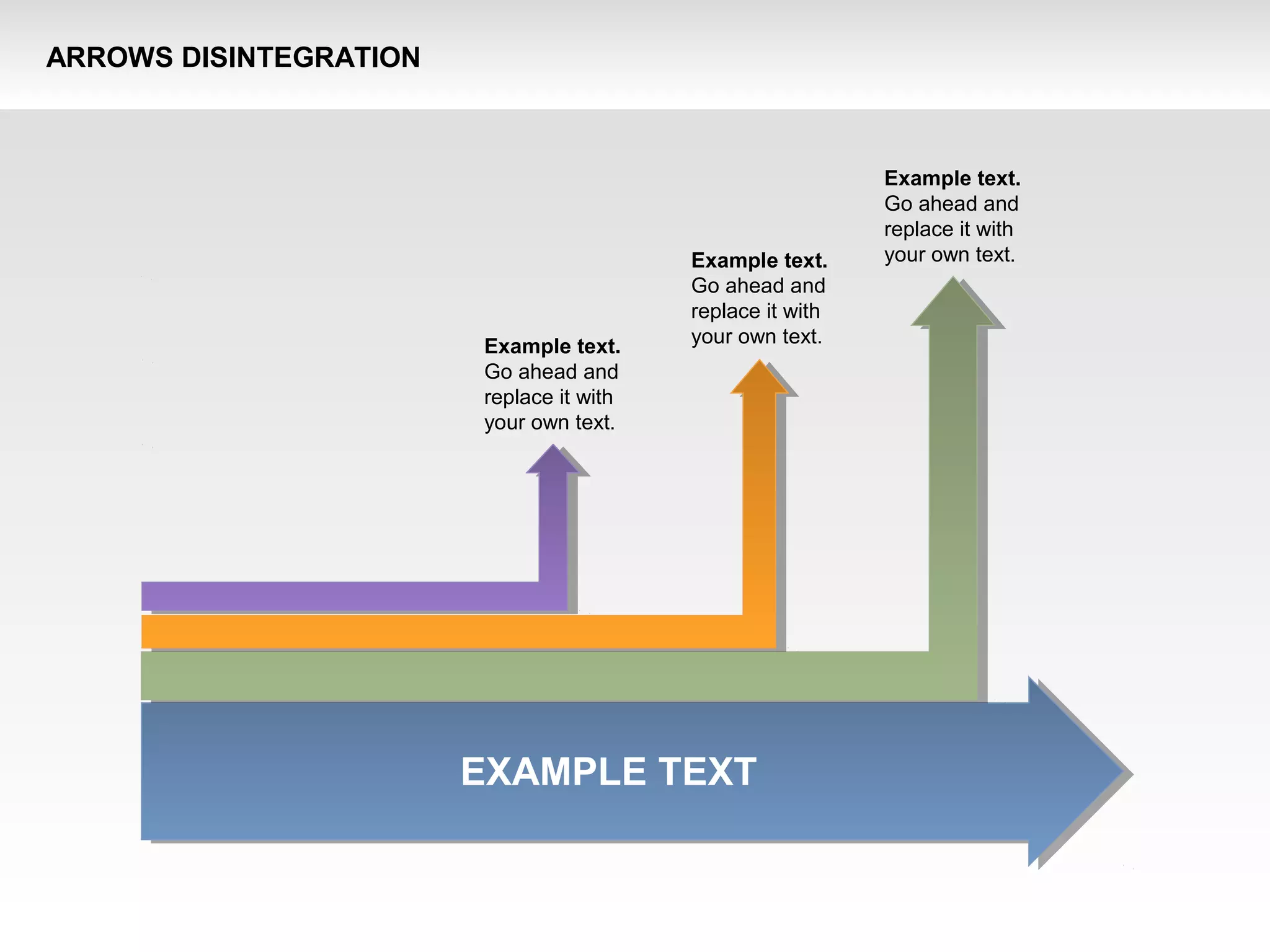 Arrows Disintegration Shapes and Charts | PPT