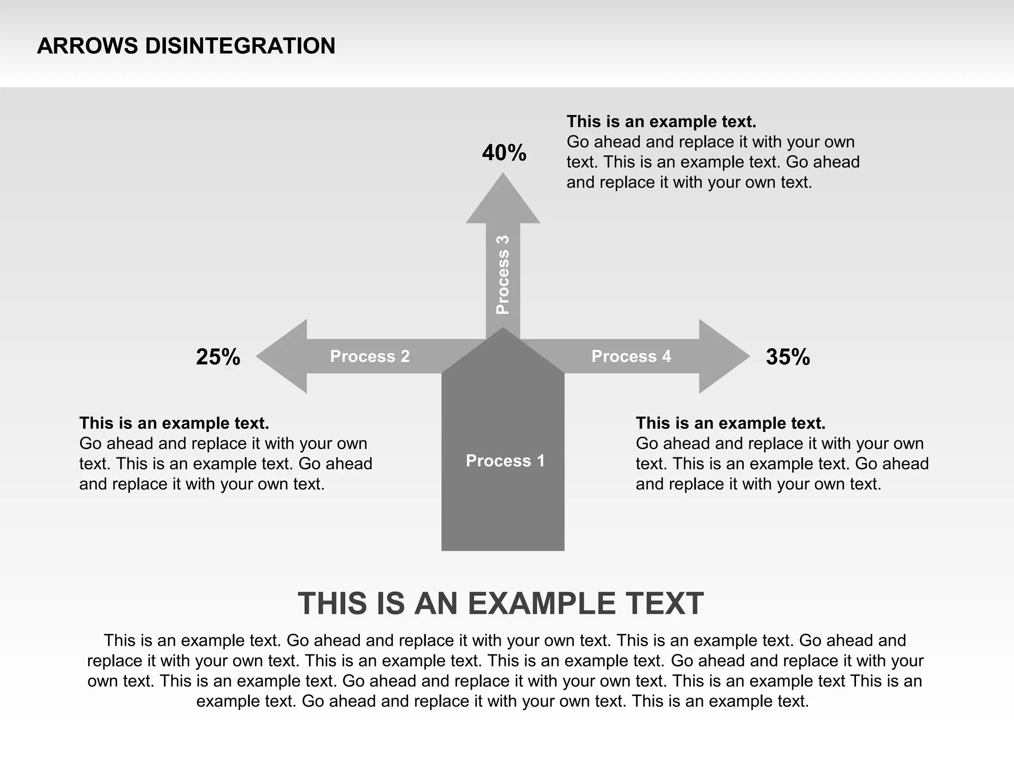 Arrows Disintegration Shapes and Charts | PPT