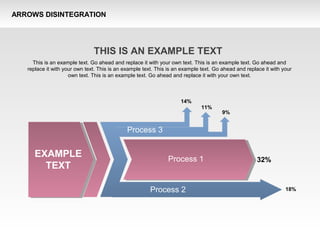 Arrows Disintegration Shapes and Charts | PPT