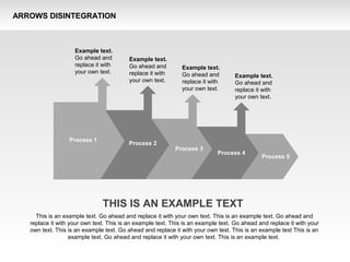 Arrows Disintegration Shapes and Charts | PPT