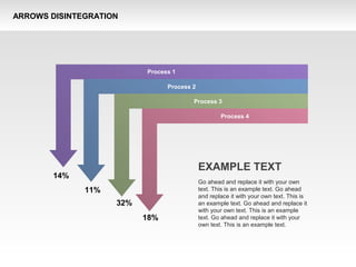 Arrows Disintegration Shapes and Charts | PPT
