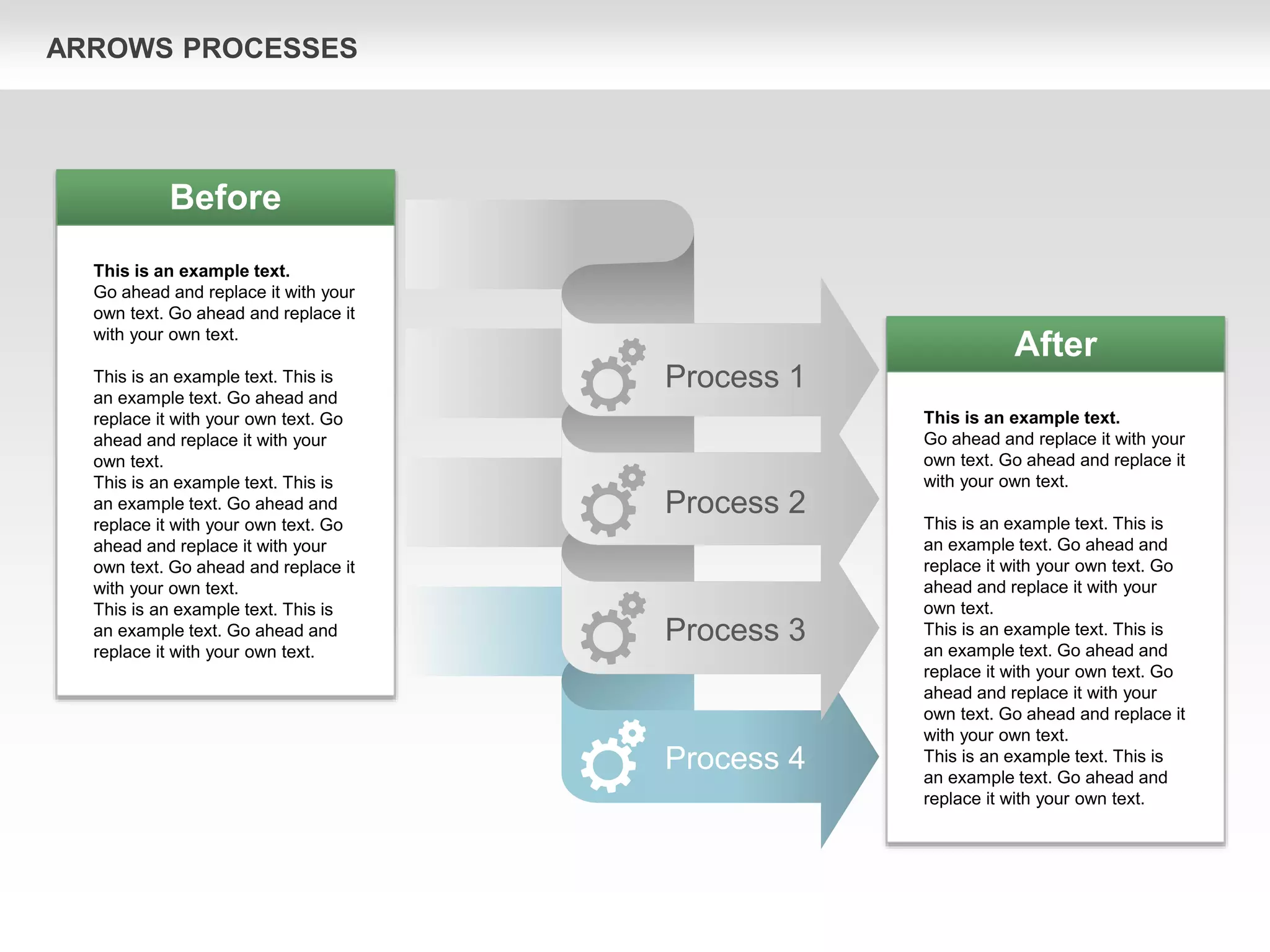 Processes with Cascade Arrows Toolbox (for PowerPoint and Google Slides ...