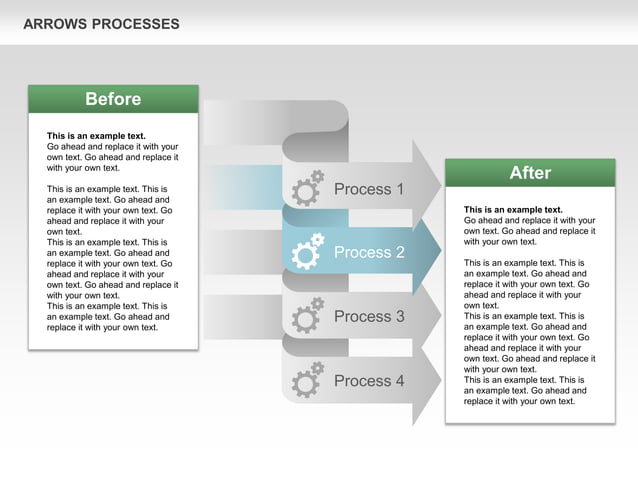 Processes with Cascade Arrows Toolbox (for PowerPoint and Google Slides ...
