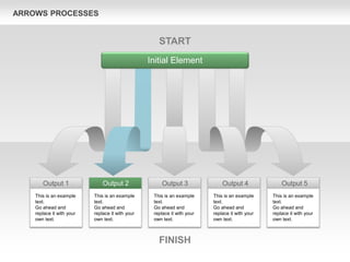 Processes with Cascade Arrows Toolbox (for PowerPoint and Google Slides ...