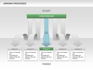 Processes with Cascade Arrows Toolbox (for PowerPoint and Google Slides ...