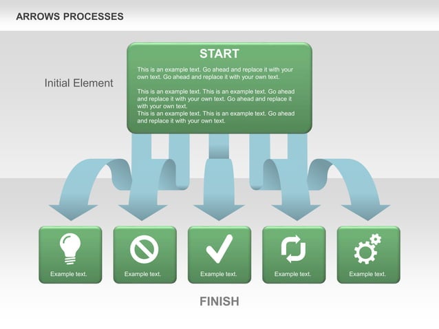 Processes with Cascade Arrows Toolbox (for PowerPoint and Google Slides ...