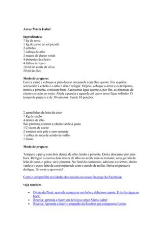 Arroz maria isabel | DOCX