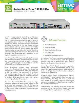 Arrive RoomPoint 4242 | PDF