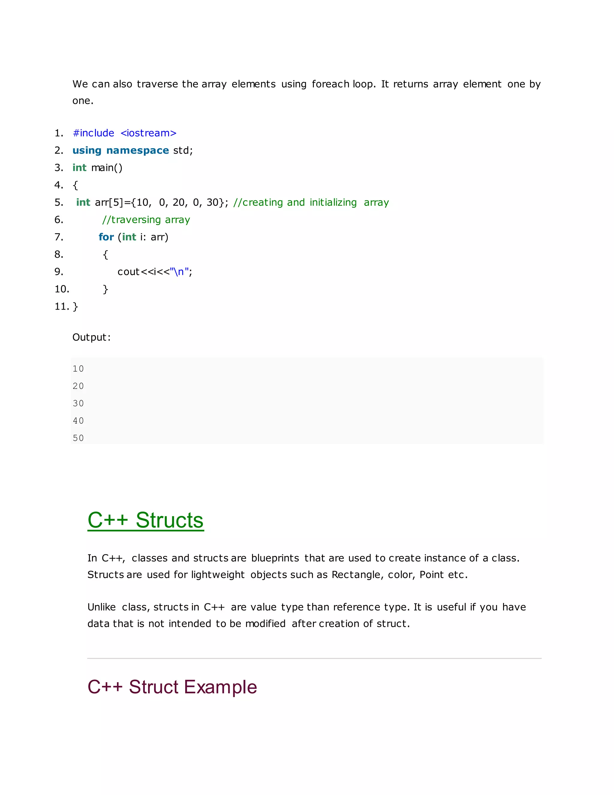 Arrry structure Stacks in data structure | DOCX